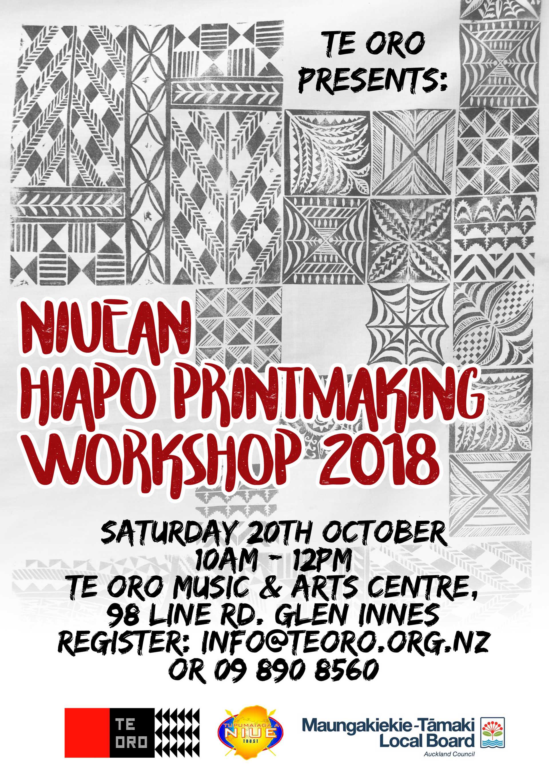 Niue Hiapo Printmaking Workshop | Te Oro